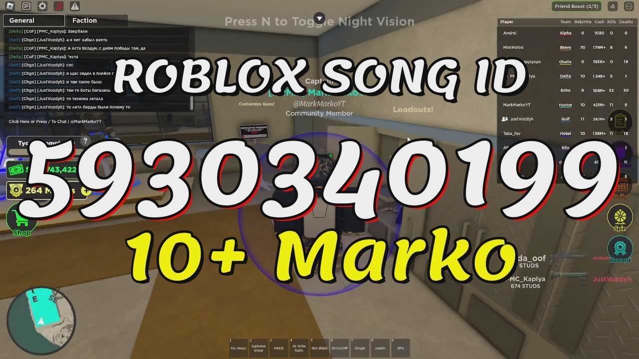 10+ Marko Roblox Song IDs/Codes - YouTube
