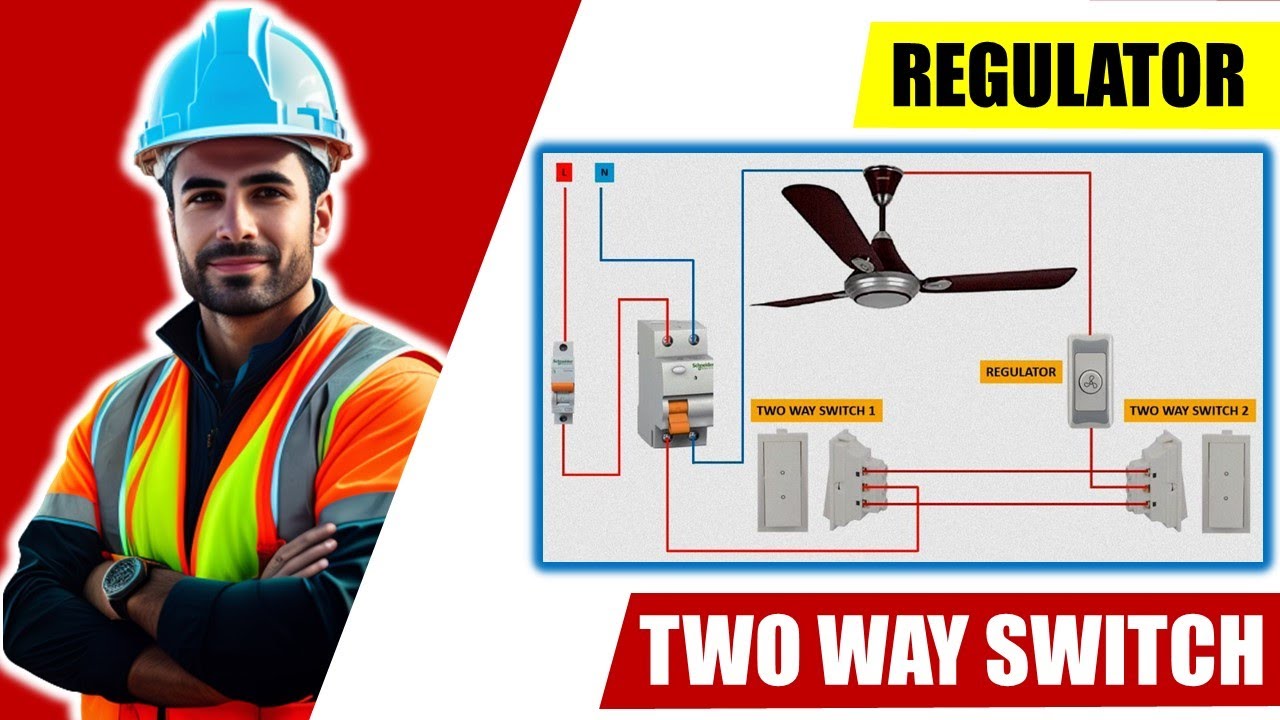Diagram for a two-way switch fan regulator | house wiring - YouTube