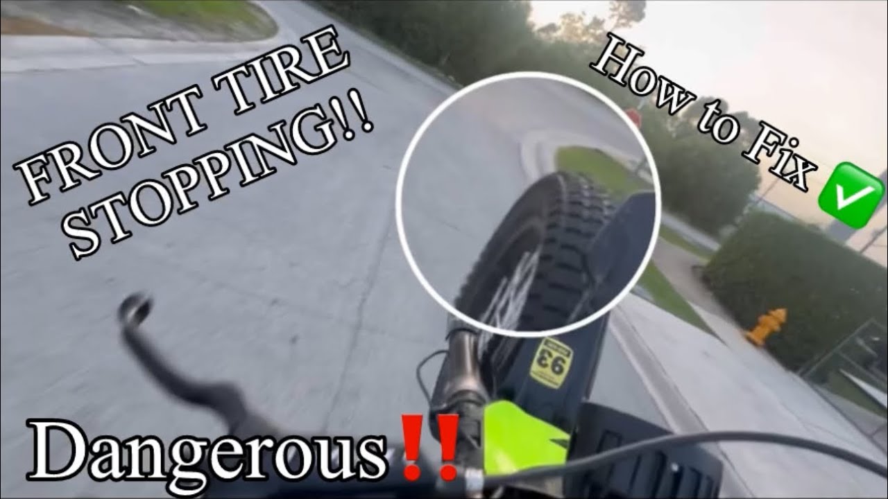 Surron Front Tire Stopping: How to Fix (Mountain Bike Front Brake Alignment) - YouTube