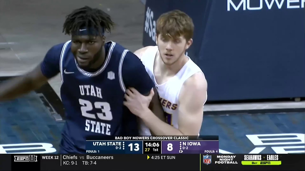 NCAAB 2020 Northern Iowa vs Utah State 1st Half - YouTube