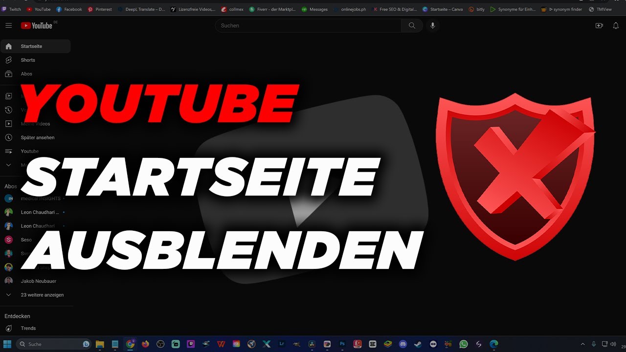 So blendest du Youtube Videos auf der Startseite komplett aus 2023 ...