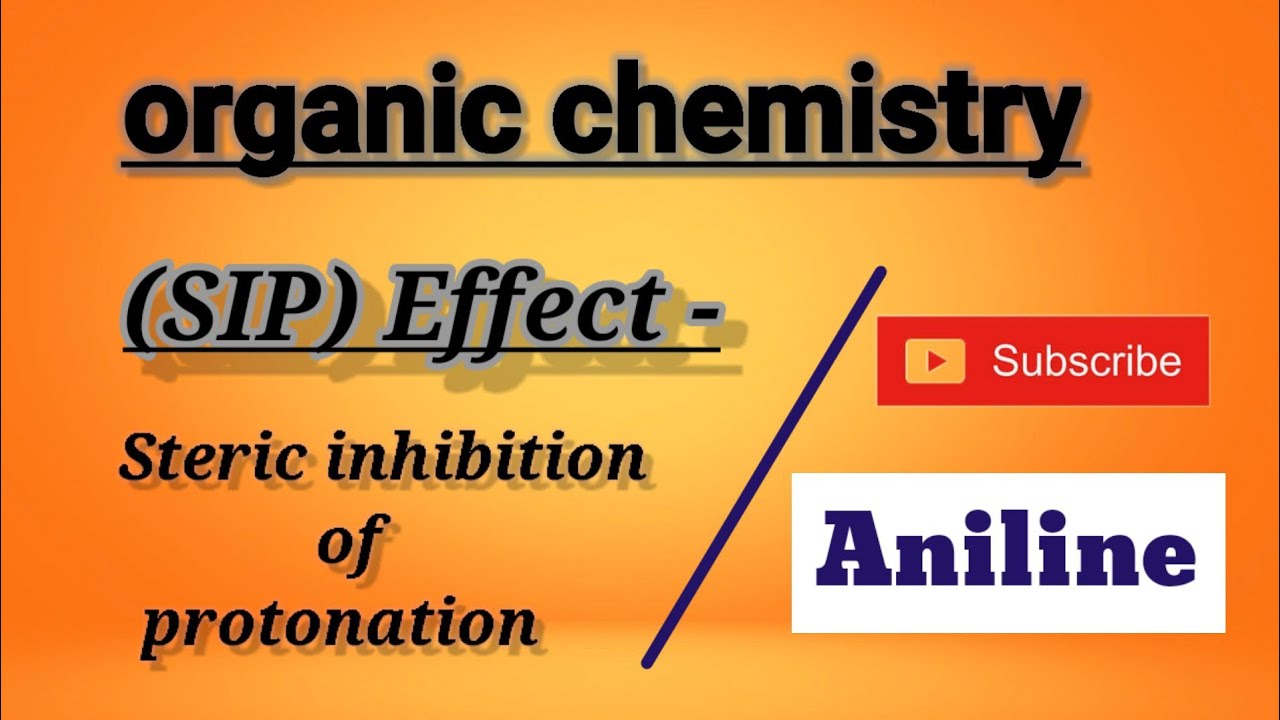 steric inhibition of protonation / SIP effect (sip effect) in aniline ...