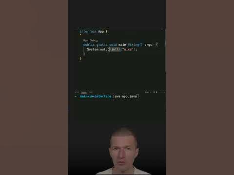 Why the main() Method Belongs in an Interface #java #shorts #coding #airhacks - YouTube