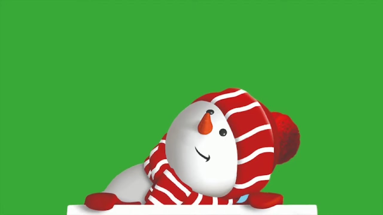 Green Screen Christmas Snowman 4K UHD - YouTube