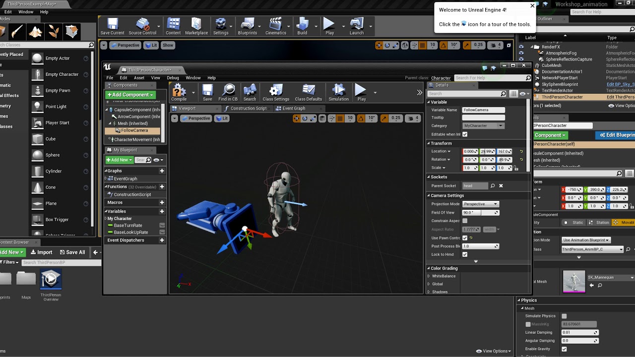 Setting up first person character - YouTube