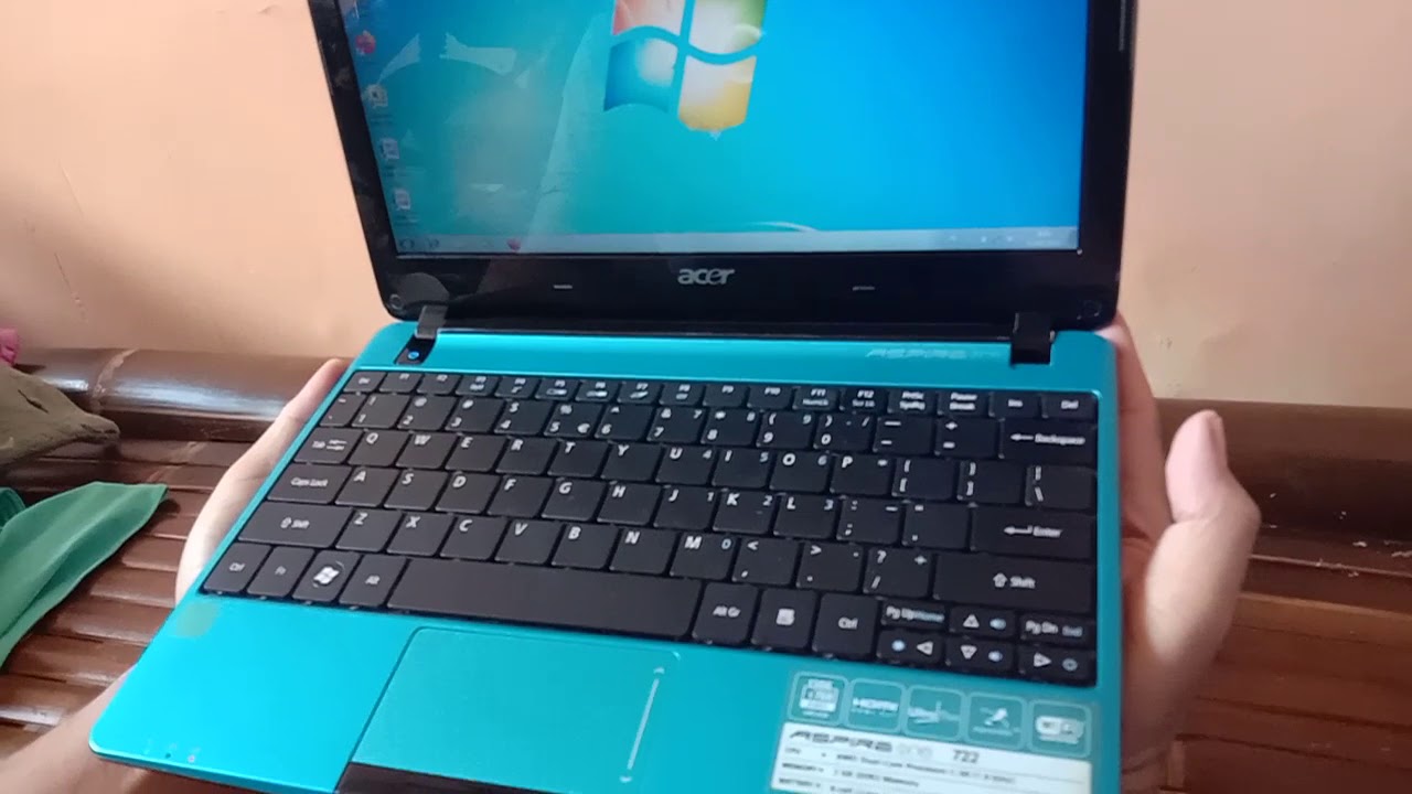 Notebook Acer aspire one biru second murah netbook bekas mulus - YouTube