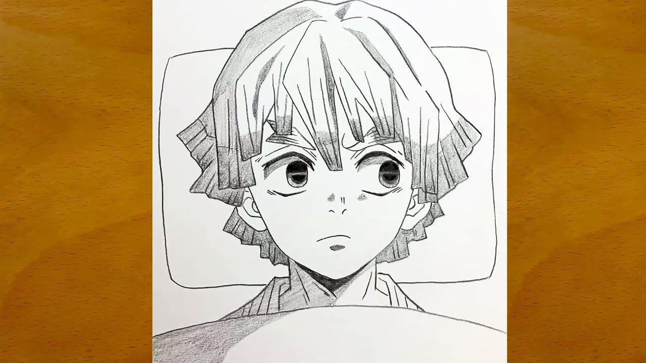 How to draw Zenitsu Agatsuma from Demon Slayer | Anime drawing videos ...