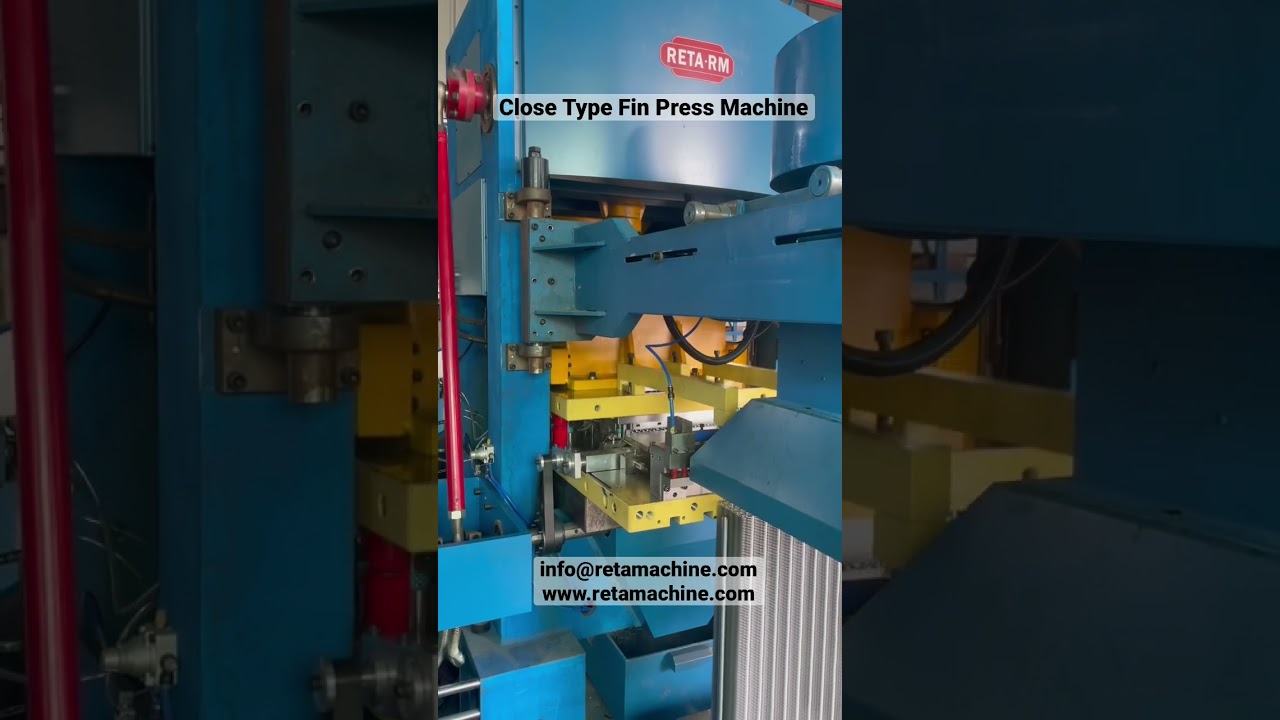 Close Type Fin Press Machine For Heat Exchanger Coil Tube - YouTube