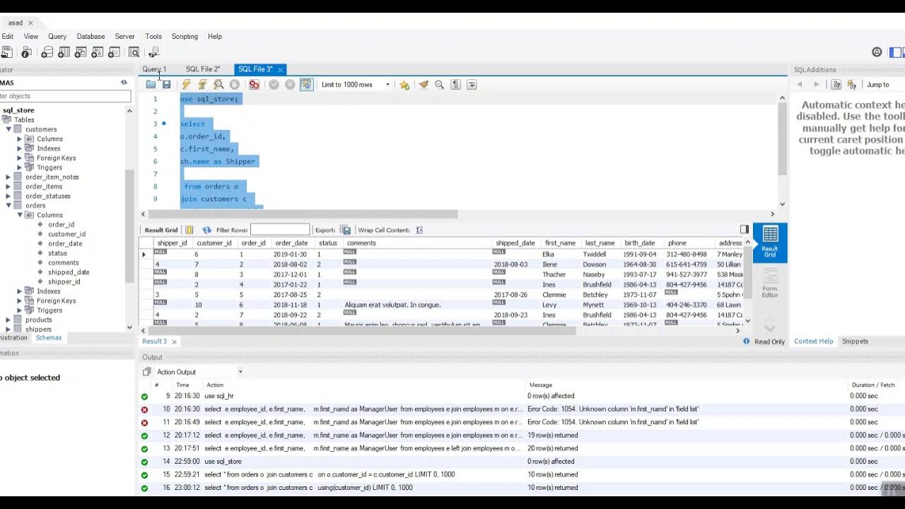 20 | How to Create Multiple tables joins Implement Using MySQL Workbench | Learn Database Course ...