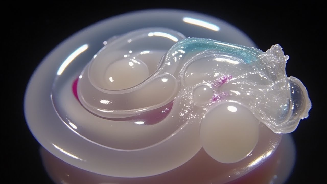 Satisfying Clear Slime Mixing – ASMR Stretch & Shine! - YouTube
