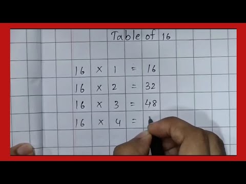 Learn table of 16 for Kids | Table of 16 | Table of Sixteen | Tables ...