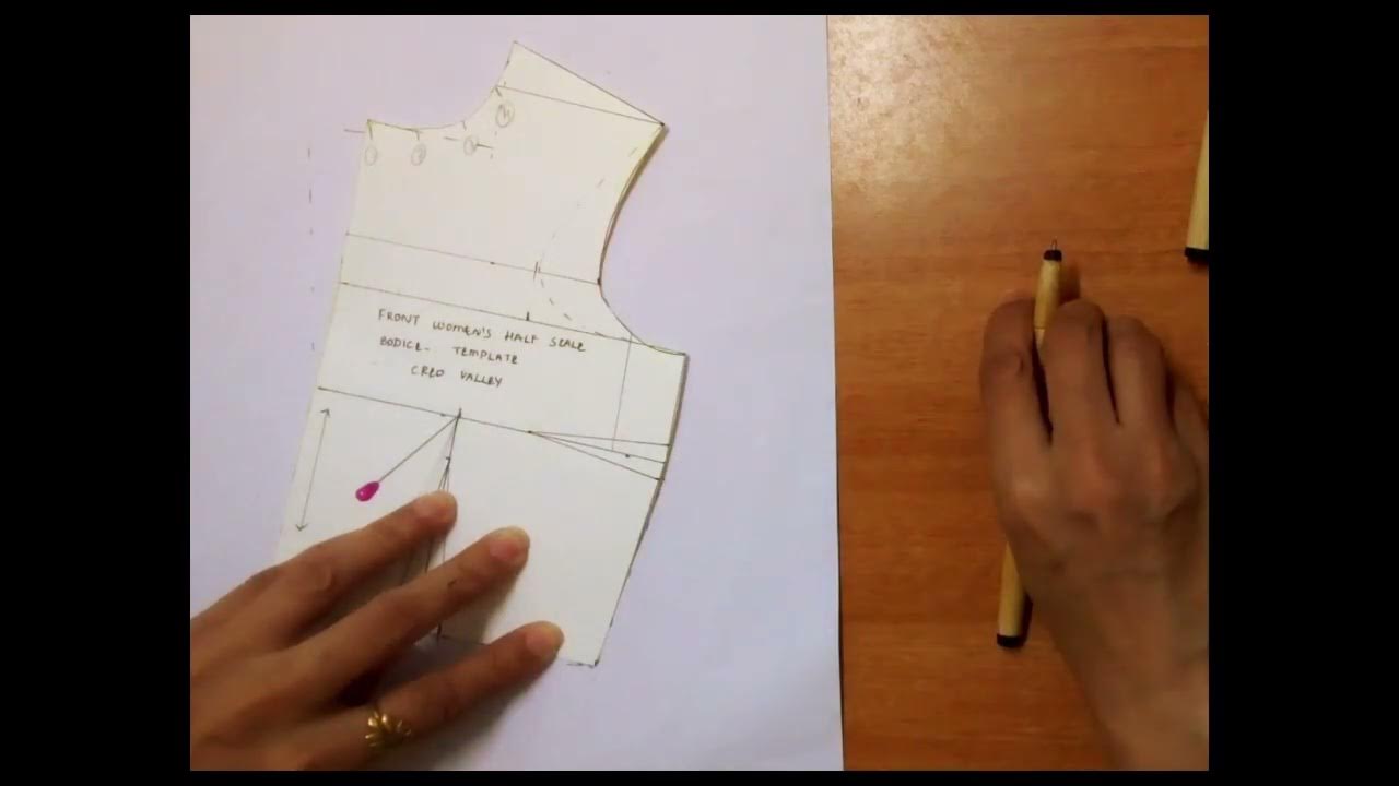 Moving darts in bodice to neckline- Pivot Method of Dart Manipulation - YouTube