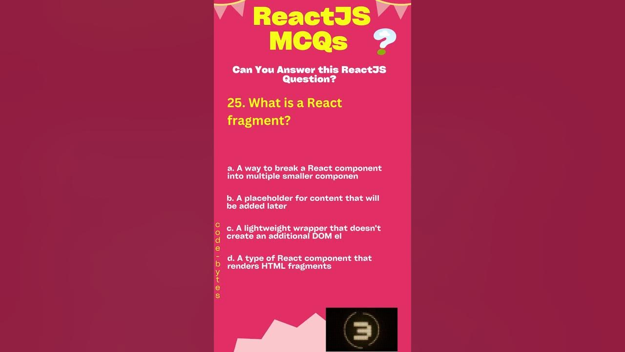 React Mcqs What Is React Fragment Coding Programming Shorts React Youtube 