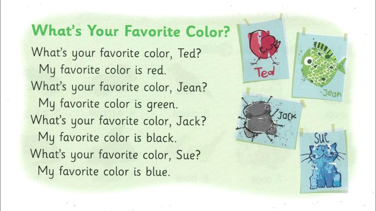 Let's Go 1 (CD 2.56) - What's Your Favorite Color? - YouTube