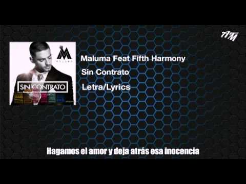 Maluma Feat Fifth Harmony|Sin Contrato|Letra/Lyrics(Audio) - YouTube