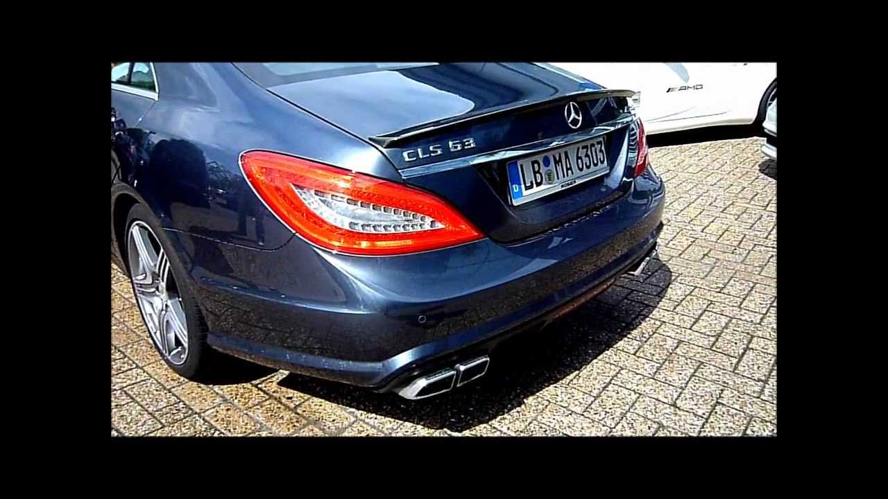 Mercedes CLS 63 AMG in detail - Start Up's, V8 Biturbo Sound - YouTube