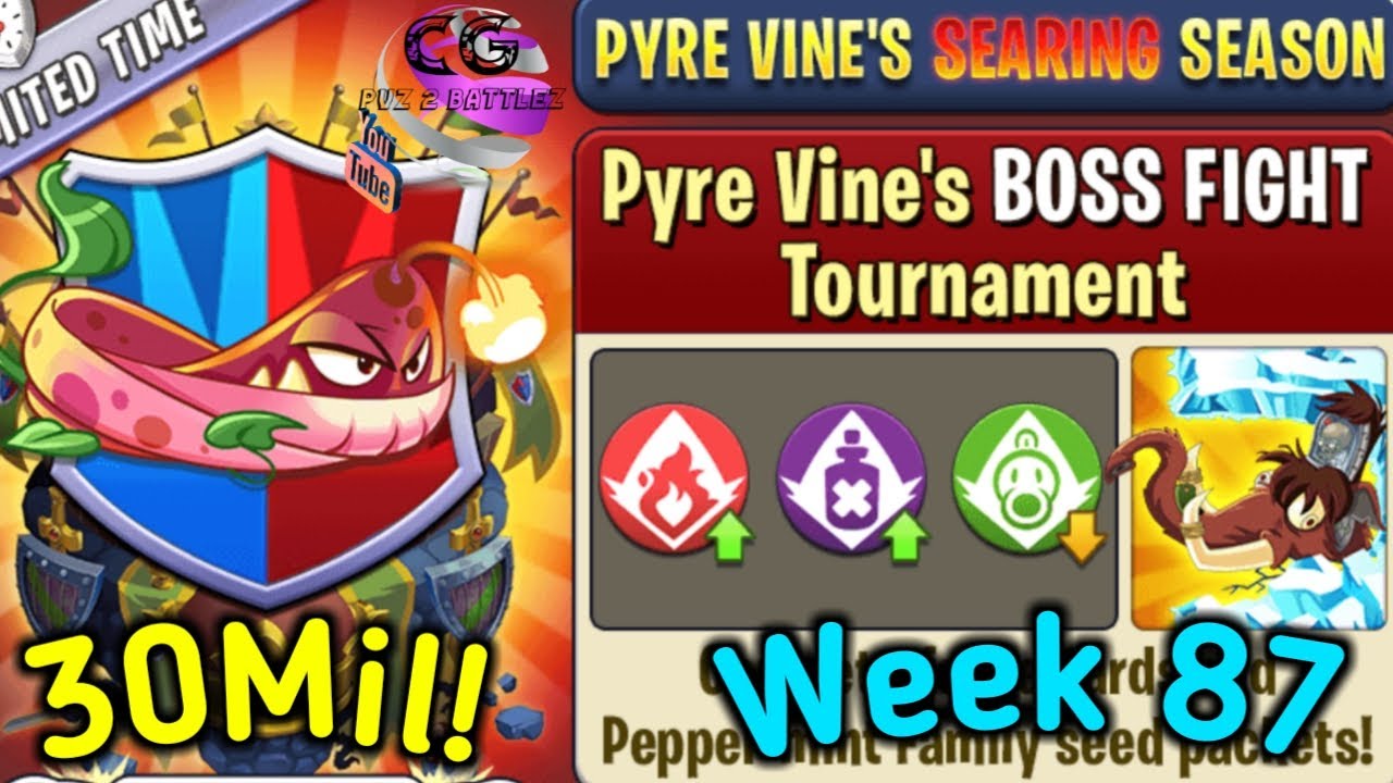 Pyre Vine's Boss Tournament 30Mil! PVZ 2 Battlez - YouTube