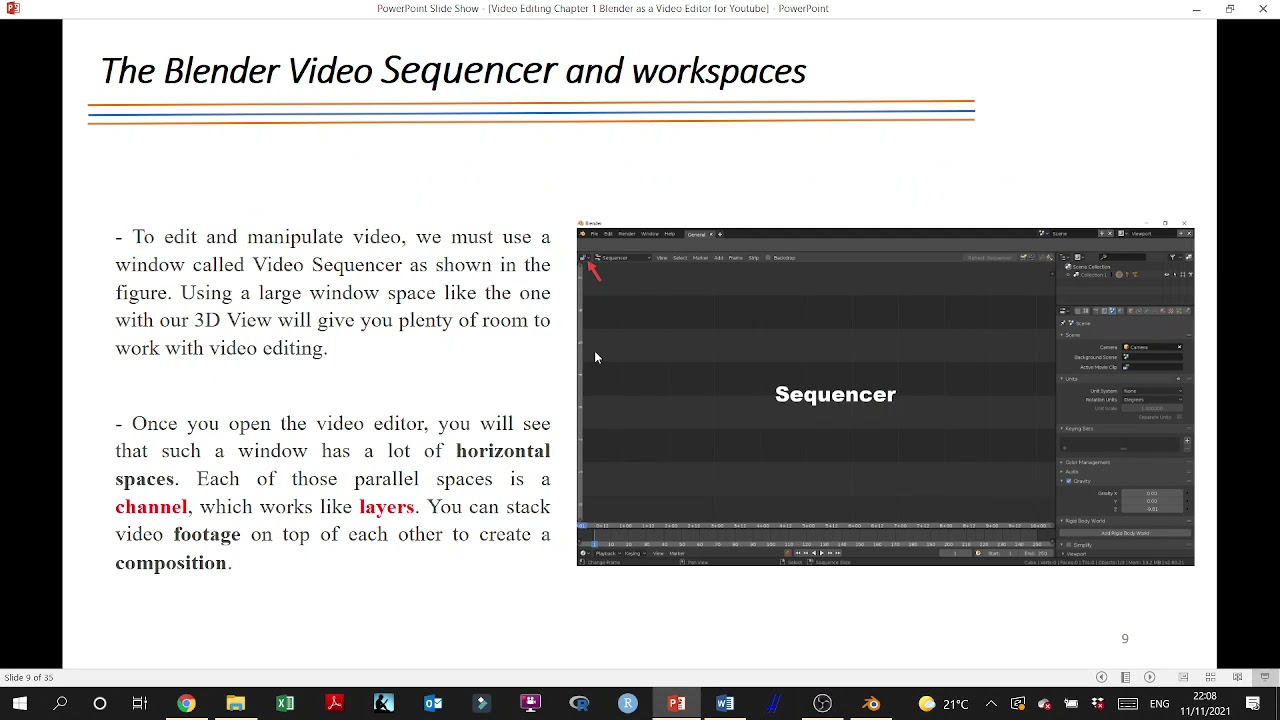 2 Intro to Blender Interface and Video Sequencer - YouTube