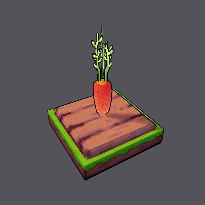 [UModeler_Pixel Farm 3D_Carrot] #3d Modeling in #unity with #UModeler. #shorts - YouTube