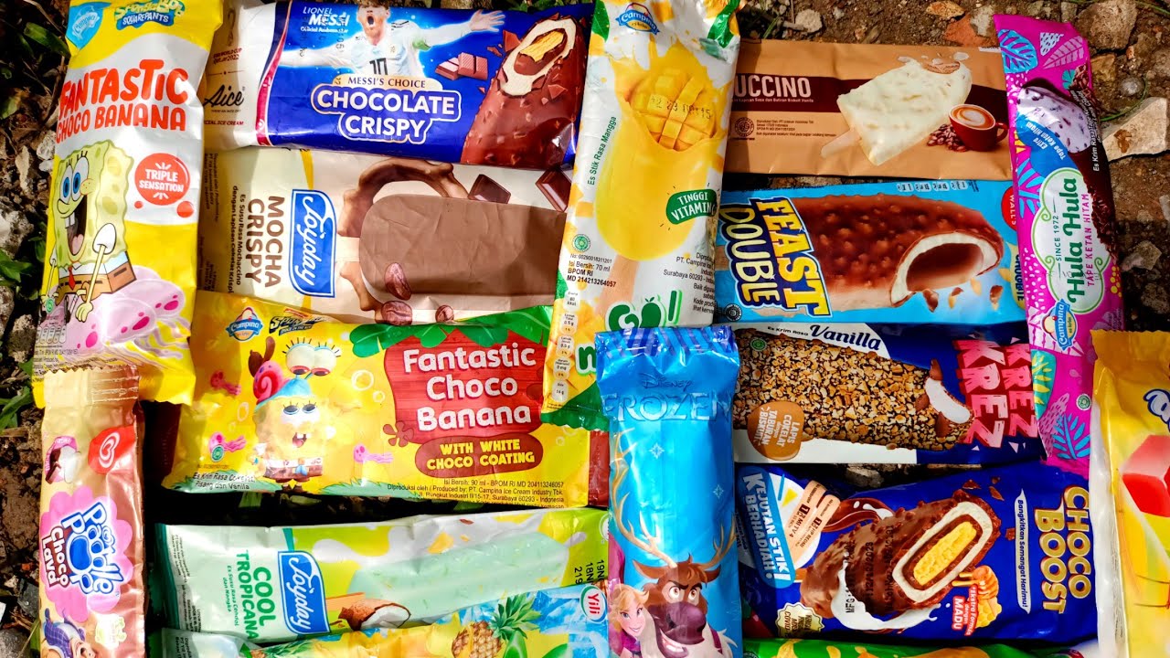 Eskrim Paddle Pop Mainan, Eskrim Choco Lava,Capacino, Frozen,Minggo ...