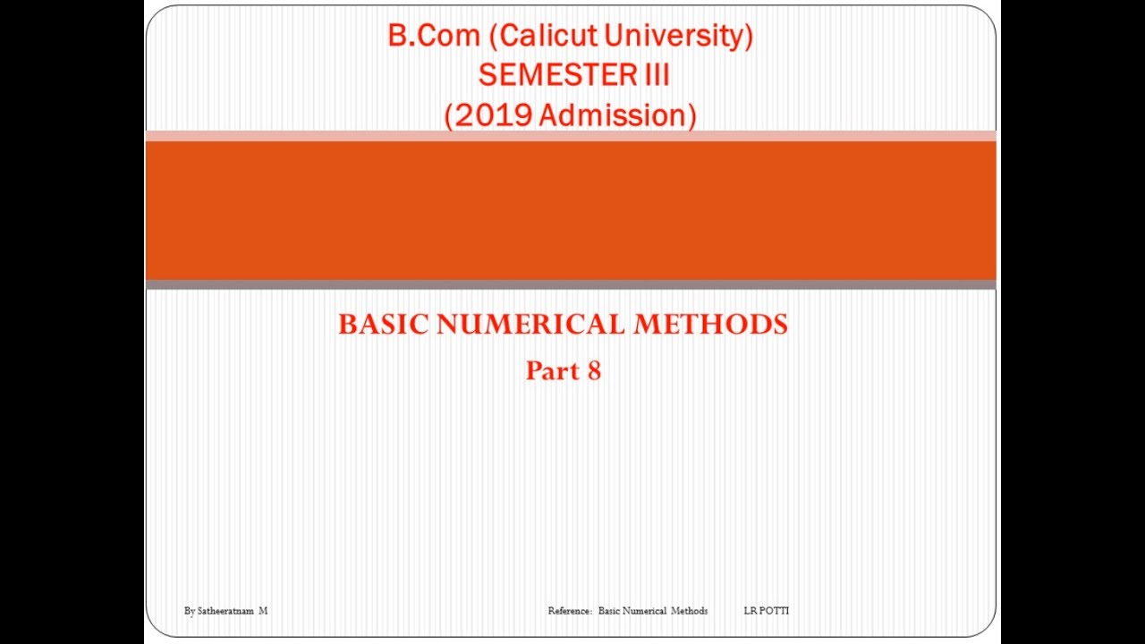 8 Range BASIC NUMERICAL METHODS BCom BBA III SEMESTER 8-range-basic-numerical-methods-bcom-bba-iii-semester
