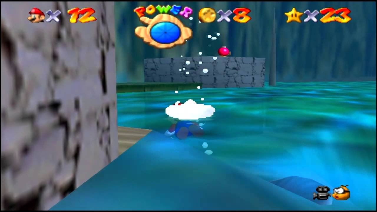 Super Mario 64 (N64) Jolly Roger Bay Star #4 Red Coins On The Ship ...