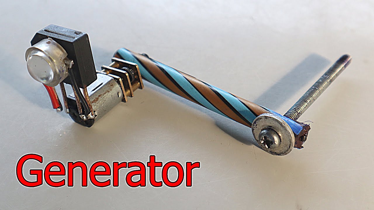 How to make a self - Powered Hand Crank Flashlight - YouTube