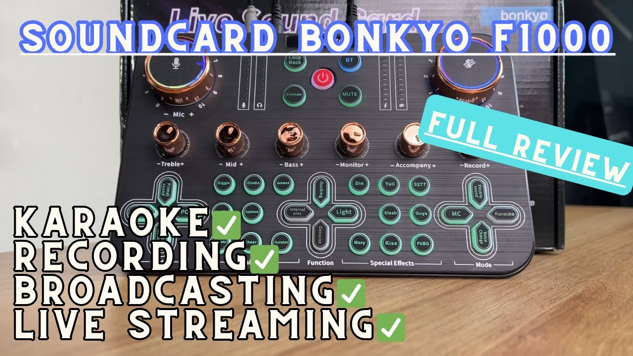 SoundCard Bonkyo F1000 - Seri Terbaru Penerus F998 dan F999! - YouTube