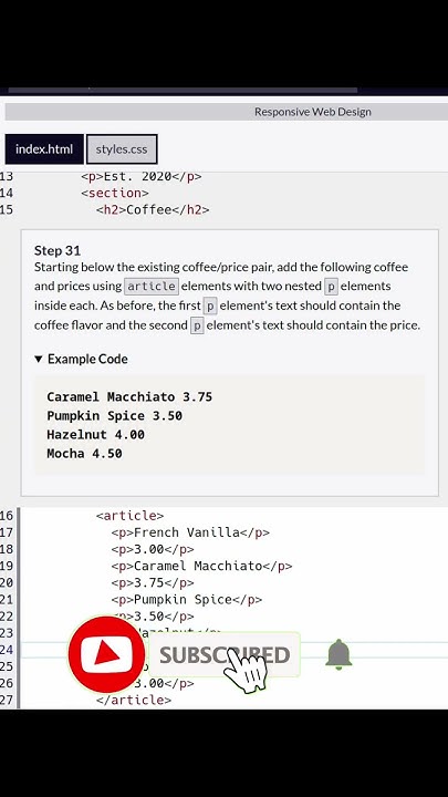 Responsive Web Design Preview 🌐 Cafe Menu 🌐 31,32,33 #freecodecamp #responsivewebsite #html #css ...