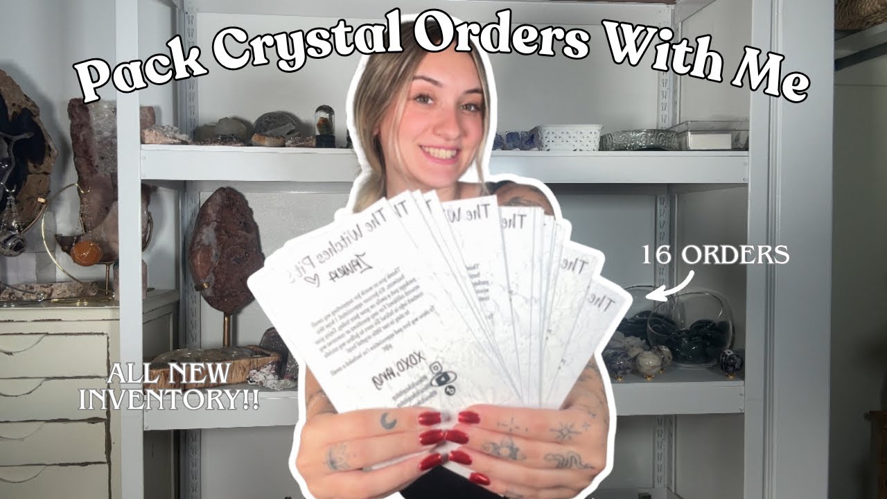 Packing up orders for my crystal shop | Episode 7 - YouTube