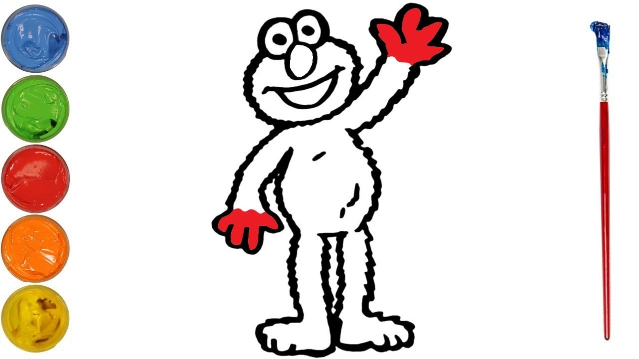 ELMO Drawing, Painting & Coloring for Kids & Toddlers | COLOR and LEARN ...