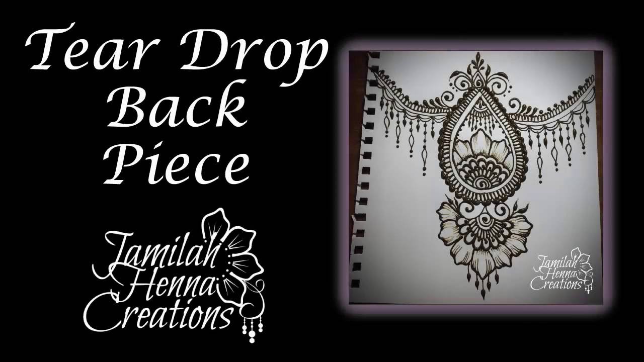 Tear Drop Shaped Henna Back Piece - YouTube