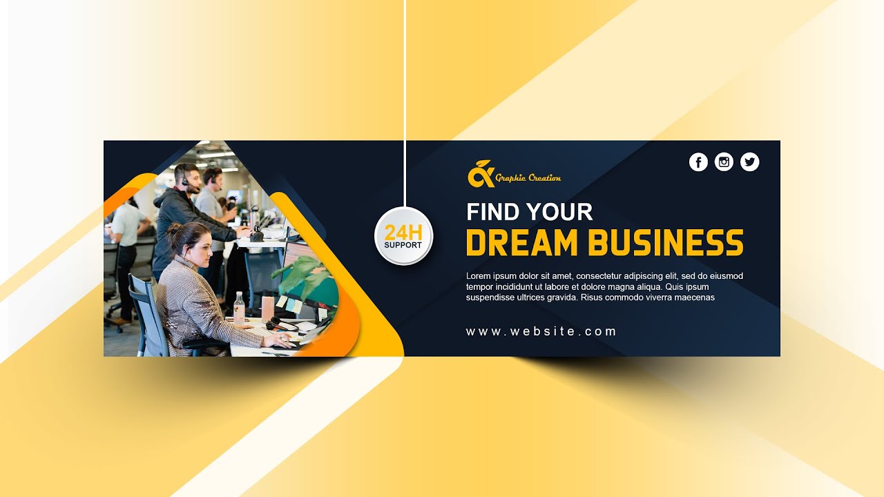 Professional Website Banner Design || Photoshop 2021 Tutorial - YouTube