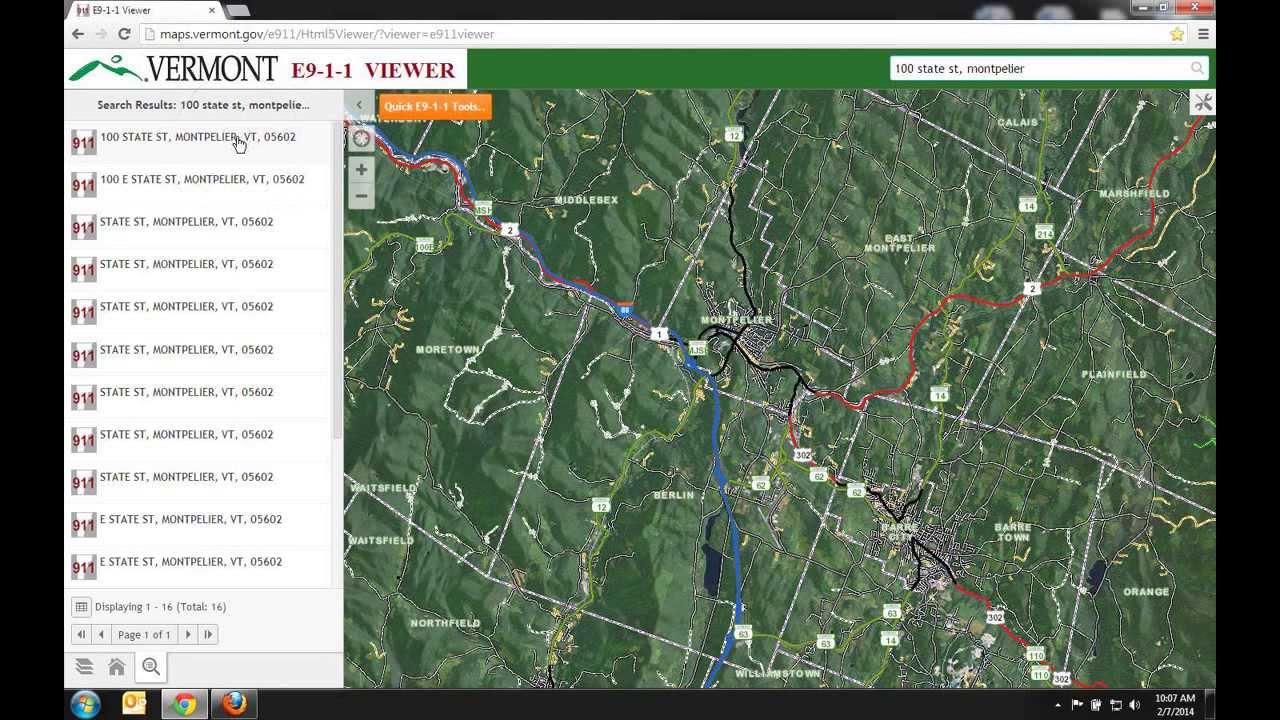 Vermont E9-1-1 Viewer Part 1 - YouTube
