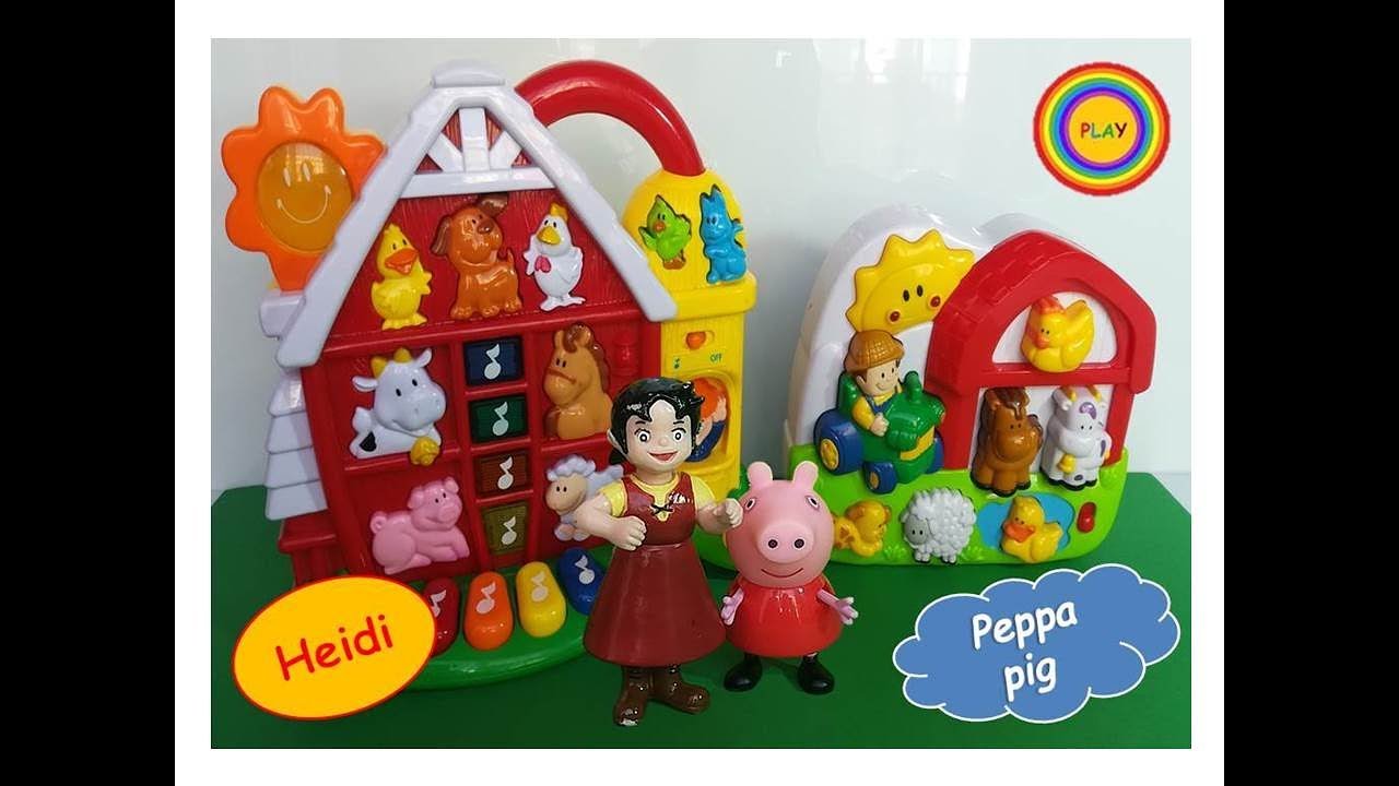Peppa Pig y Heidi nos enseñan los sonidos de animales. Granjas de ...