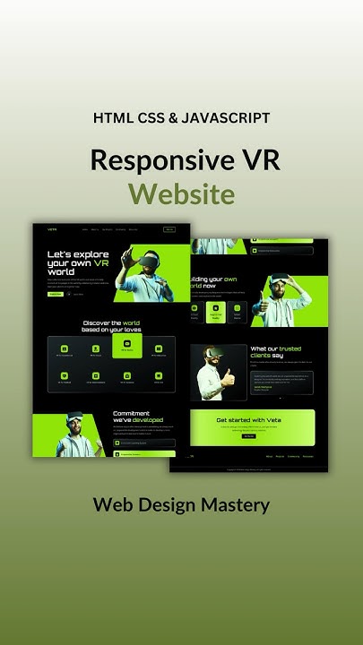 Responsive Vr Website Design Using Html Css Javascript Coding Webdesign Htmlcsstutorial Youtube