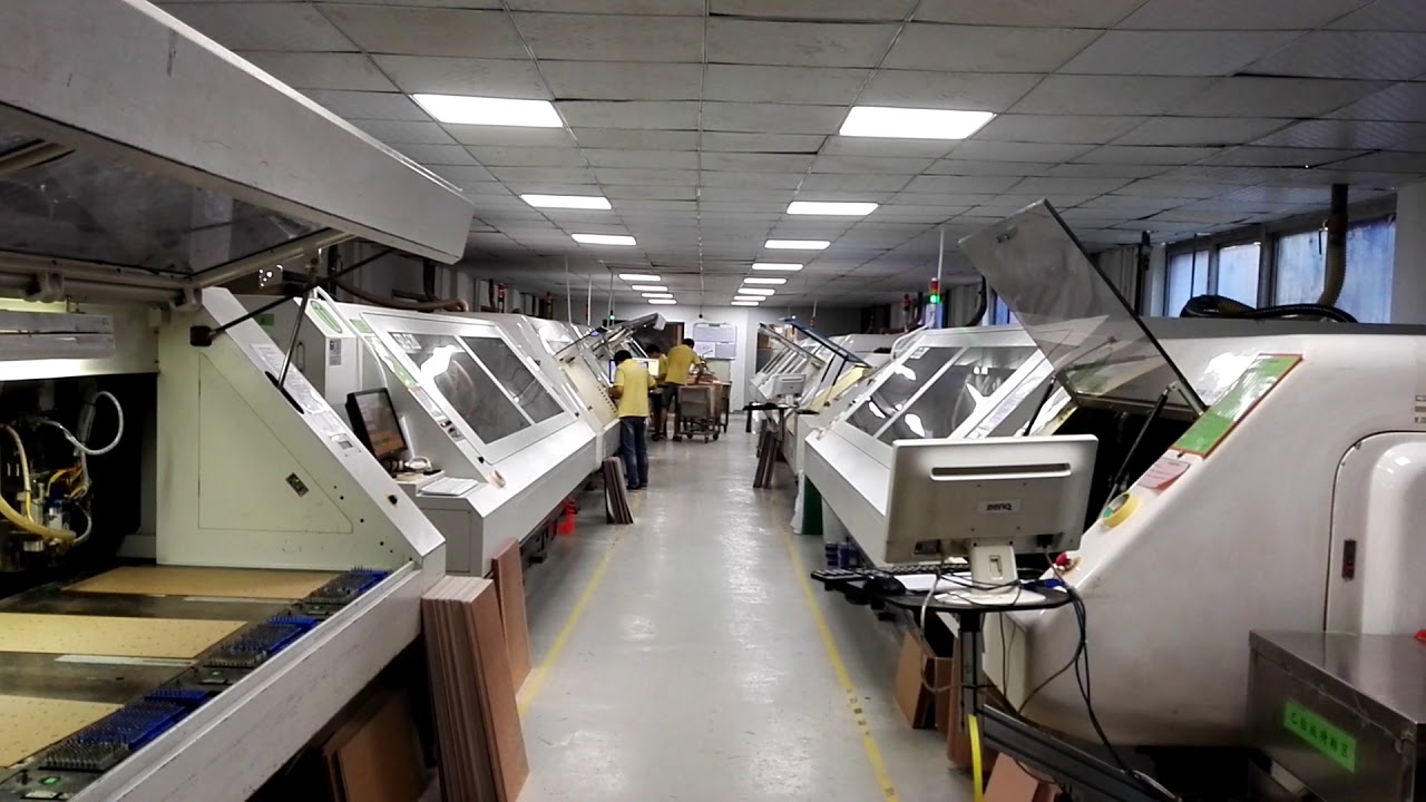 PCB drilling process in the production process - YouTube