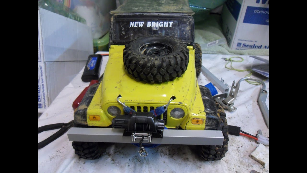 Traxxas mini 1/16 Summit crawler conversion - winch test - YouTube
