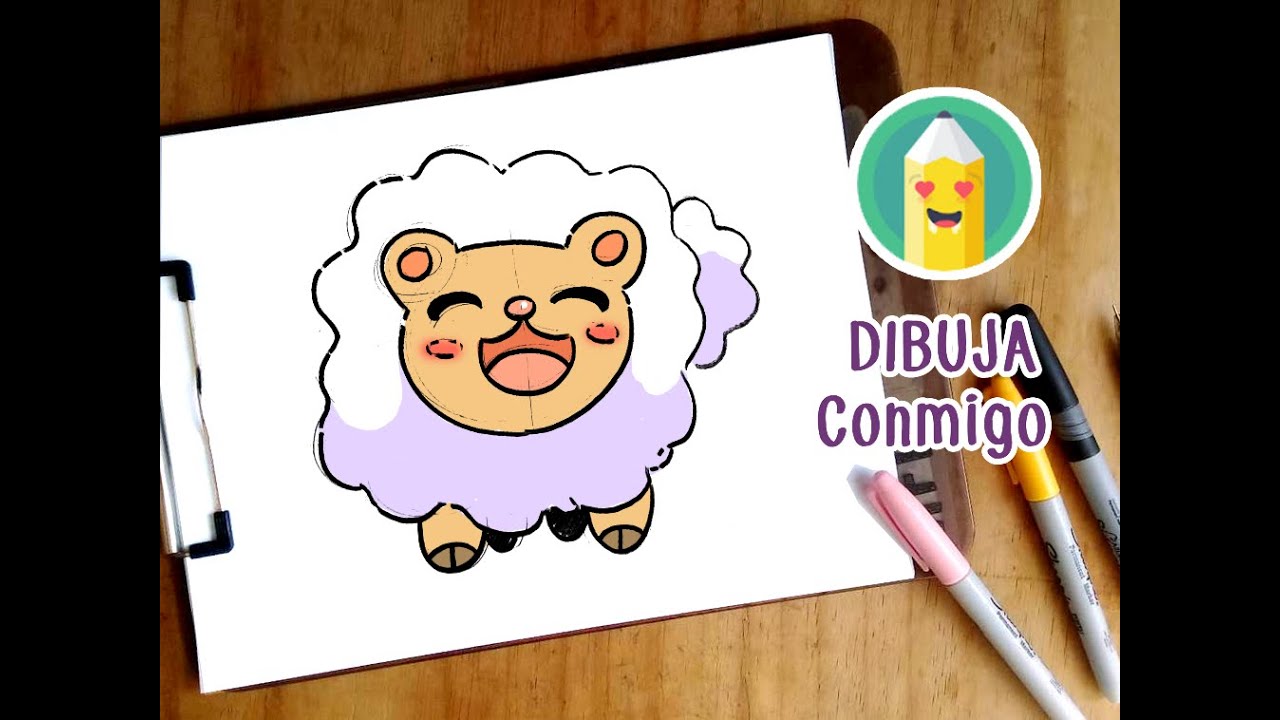 Como Dibujar un Borrego Kawaii | Dibujos para Dibujar - YouTube