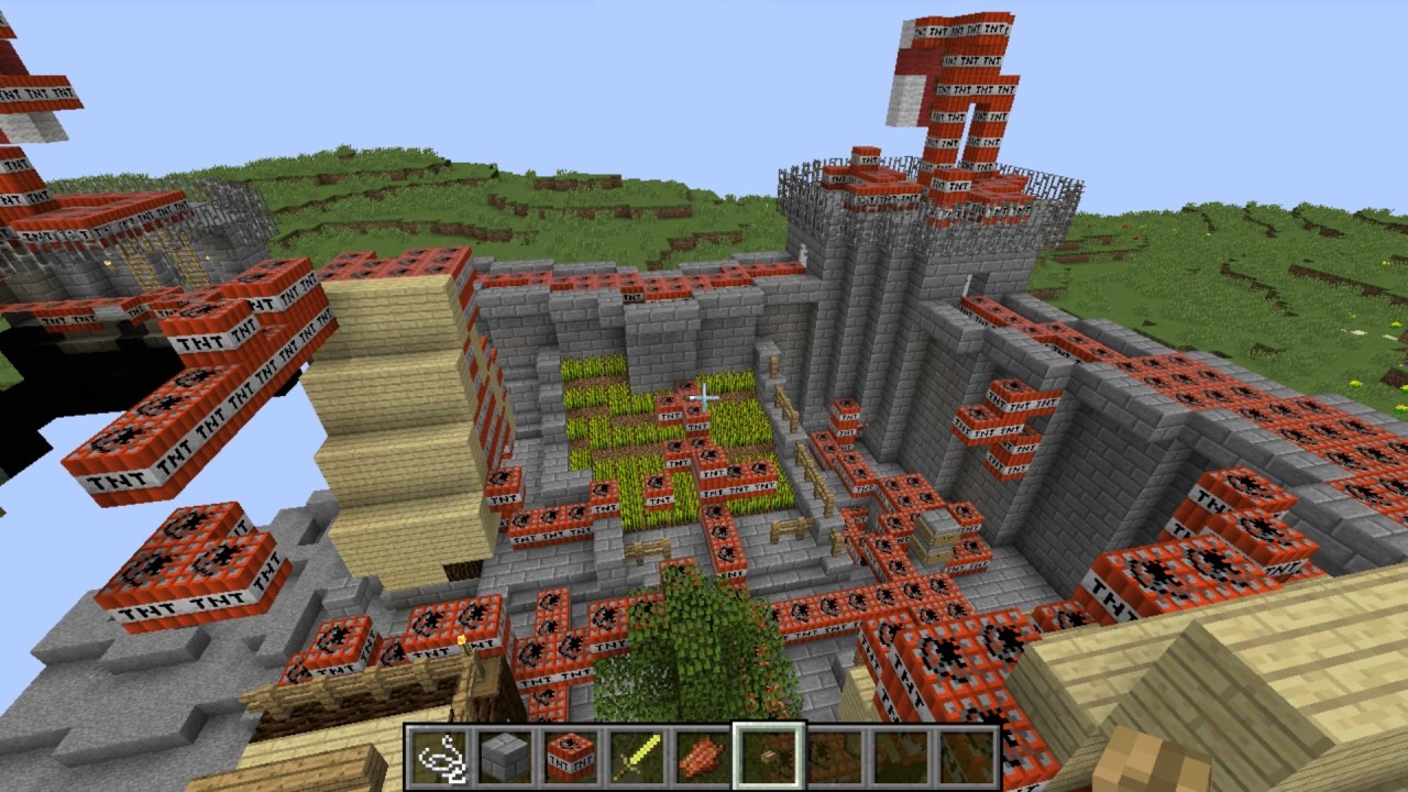 Destruction of a village - Minecraft - YouTube