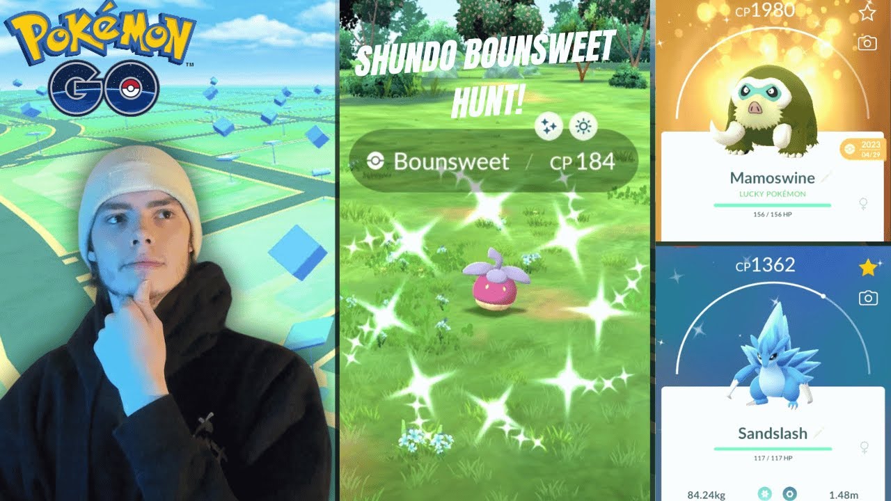 Shundo Bounsweet Hunt! We got so close! Bounsweet Community Day! - YouTube
