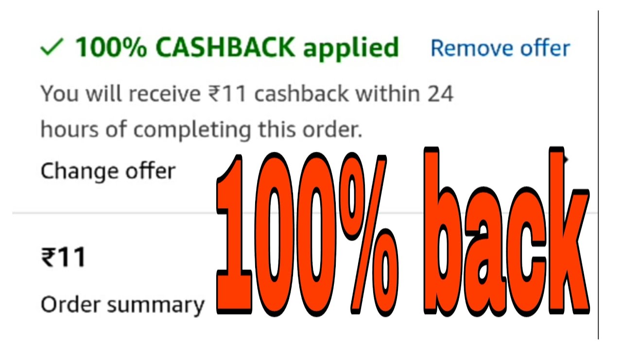Amozon new offer 100% cash back new tricks - YouTube