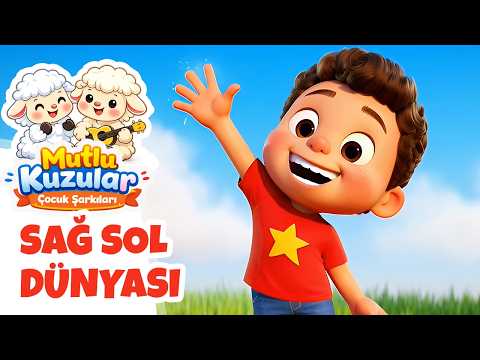 Sağ Sol Dünyası 👈👉 | Yönleri Öğreniyoruz | Eğitici Çocuk Şarkıları | Mutlu Kuzular 🐑