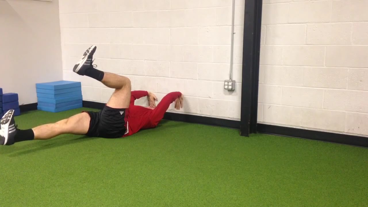 Deadbug Wall Push - YouTube