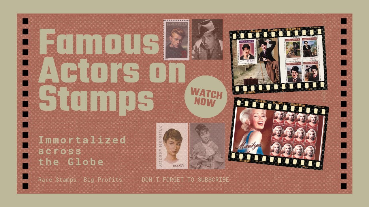 Famous Actors Immortalized on Postage Stamps Across the Globe - YouTube