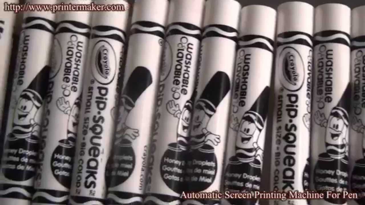 High Speed Mark Pen Automatic Screen Printing Machine - YouTube