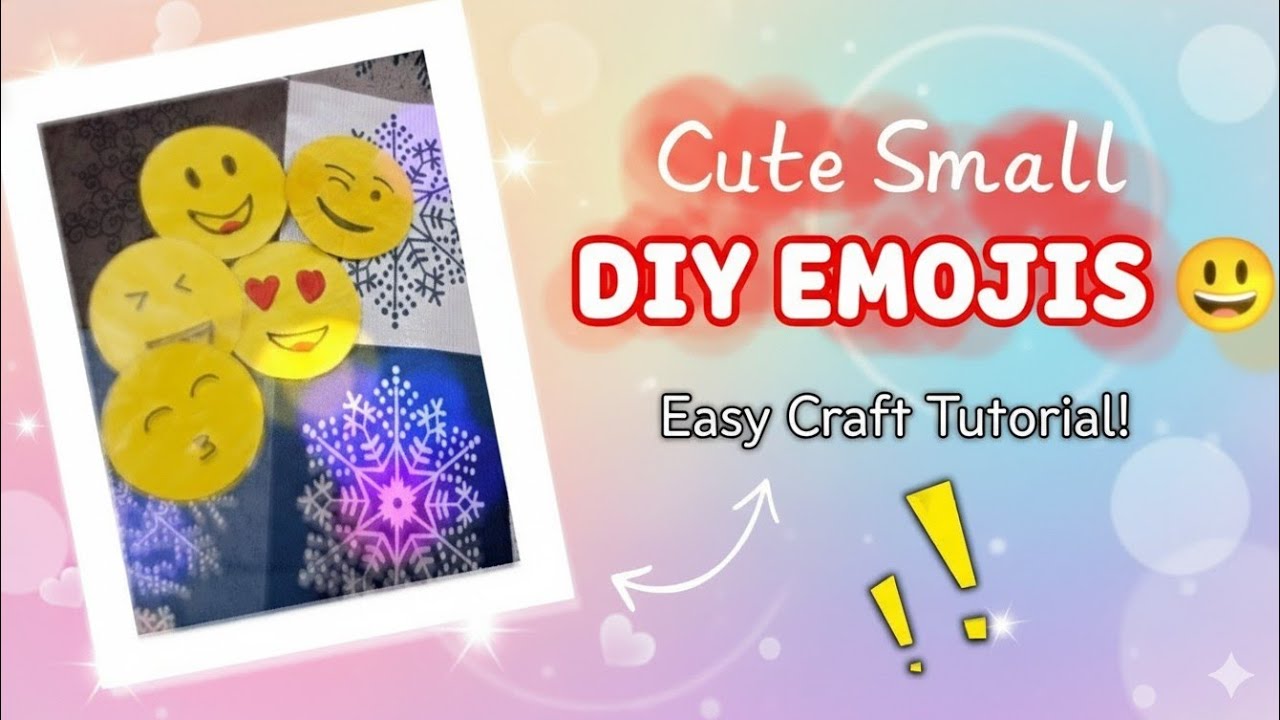 SMALL CUTE DIY EMOJIS 😃 #emoji #diy #cute - YouTube