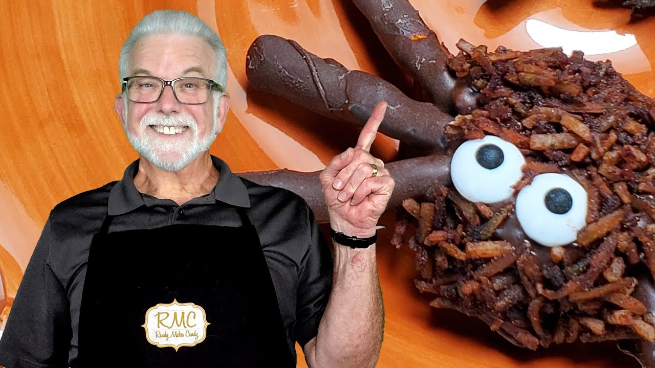 Randy Makes Coconut Marshmallow Spiders for Halloween - YouTube