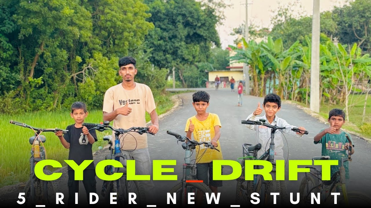 5 Rider in Cycle stunt drift challenge😱|| Kon hai best new content # ...