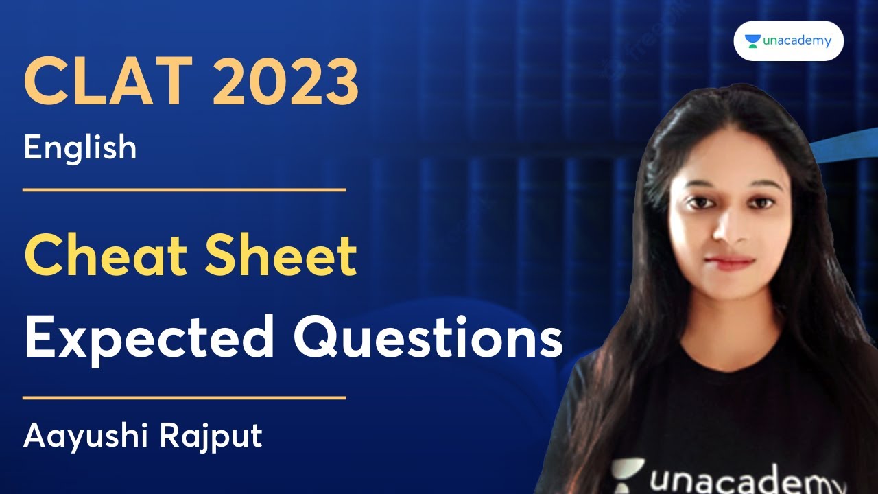 CLAT 2023 Cheat Sheet - Expected Questions | English | Aayushi Rajput ...